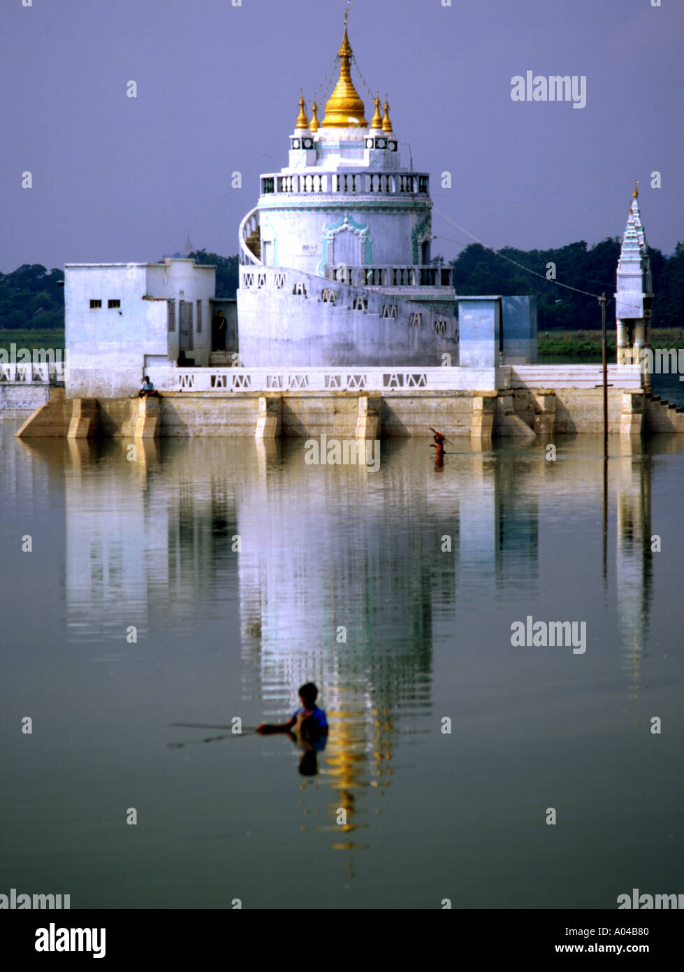 Myanmar (Burma) River temple Amarapura Stock Photo - Alamy