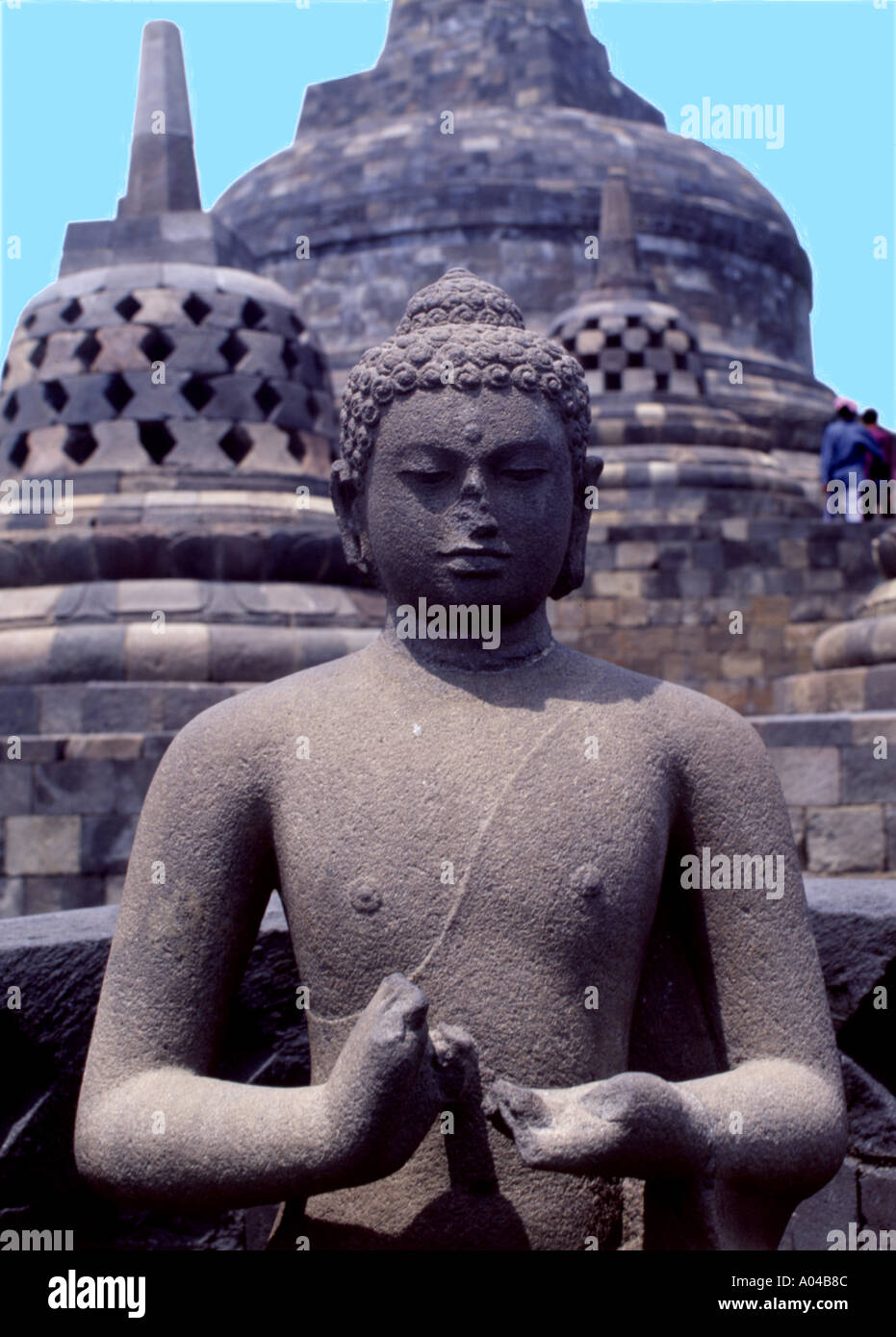 Indonesia Java Borobudur temple Stock Photo - Alamy