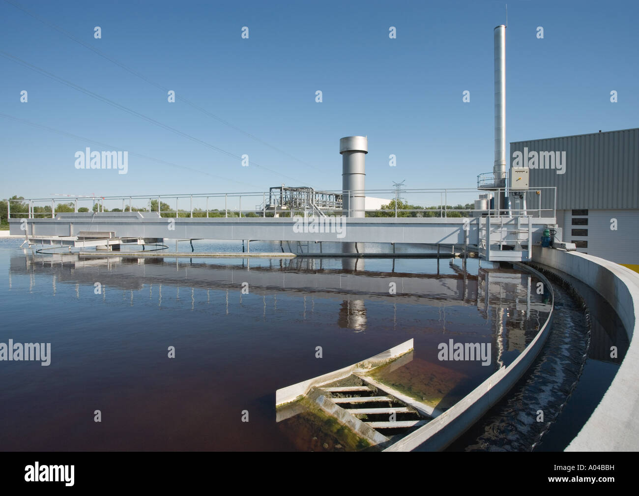 Sewage plant settling tanks hi-res stock photography and images - Alamy
