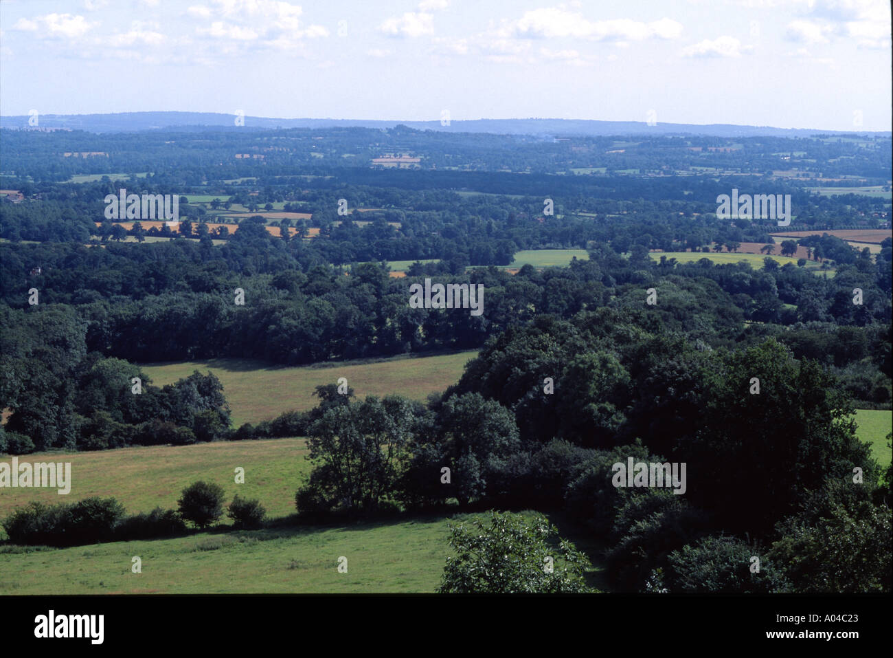 View across Weald of Kent from Ide Hill UK Stock Photo - Alamy