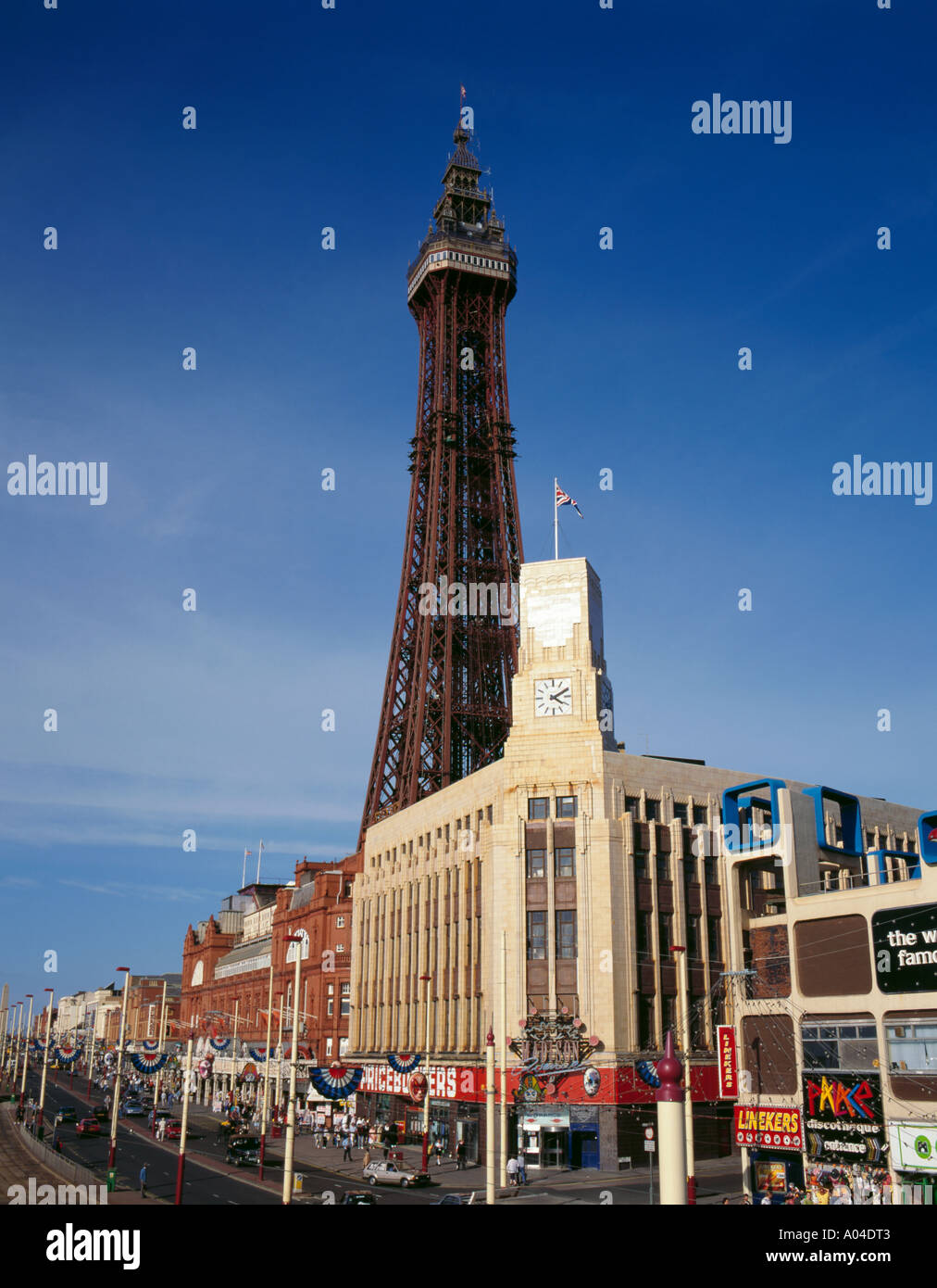 Blackpool Tower and North Promenade, Blackpool, Lancashire, England, UK ...