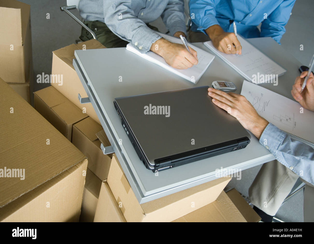 Cardboard boxes low angle view hi-res stock photography and images - Alamy