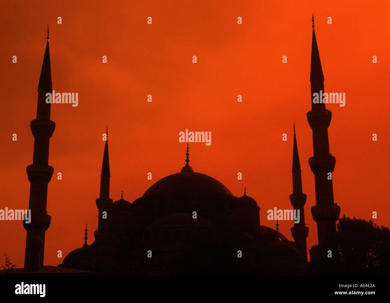 The Famous Blue Mosque at Sunset Istanbul Turkey Stock Photo - Alamy