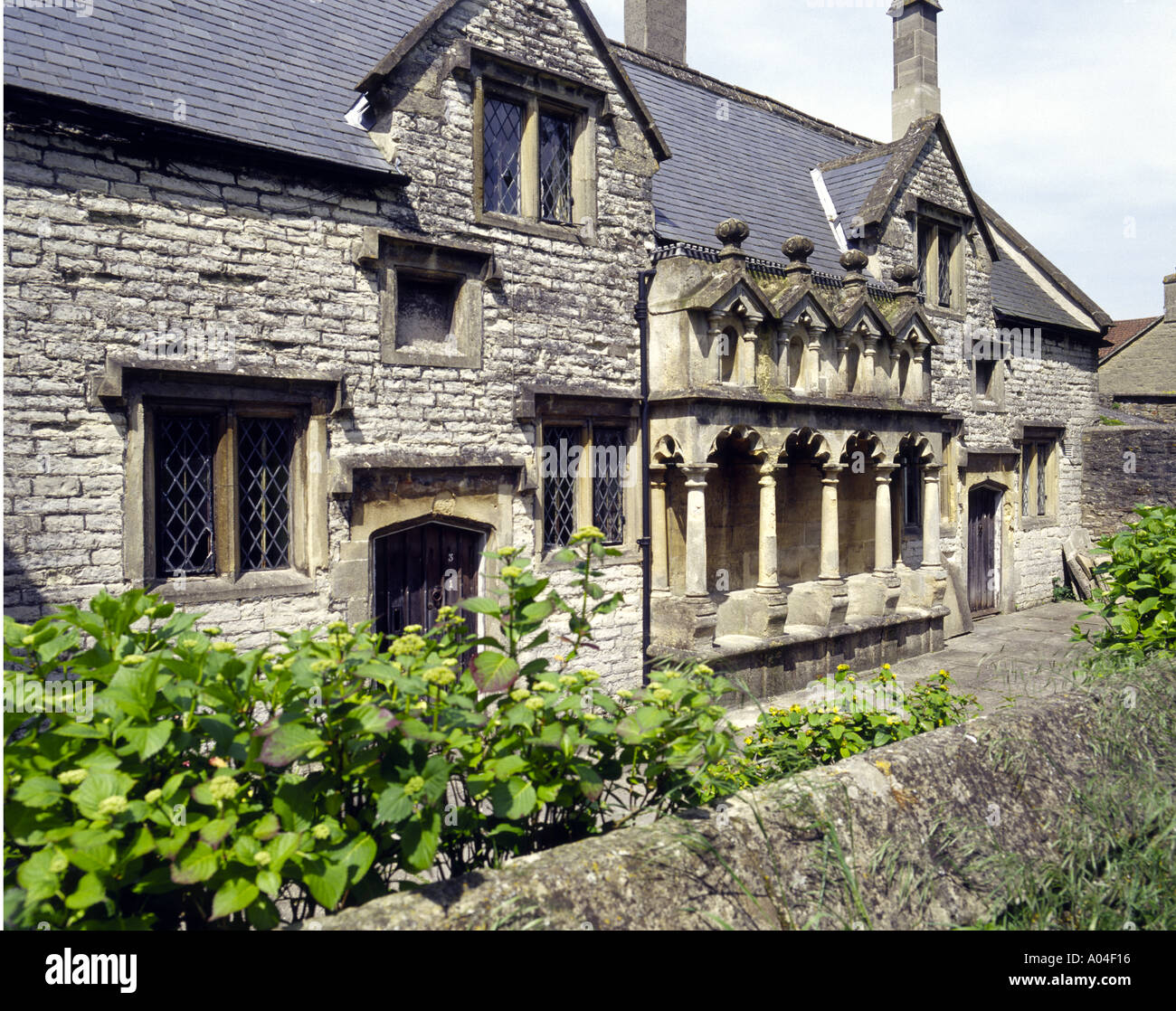 Llewellyns Almshouses Wells Somerset UK Stock Photo - Alamy