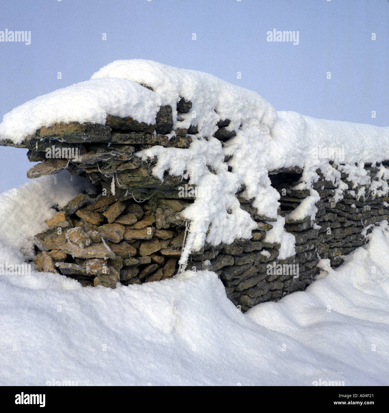 Snow on wall Stock Photo - Alamy