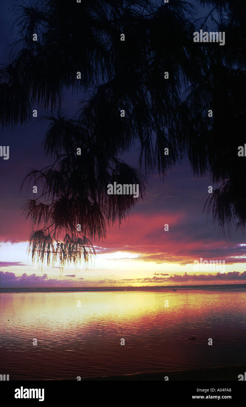 sunset ile de la reunion 1999 Stock Photo - Alamy