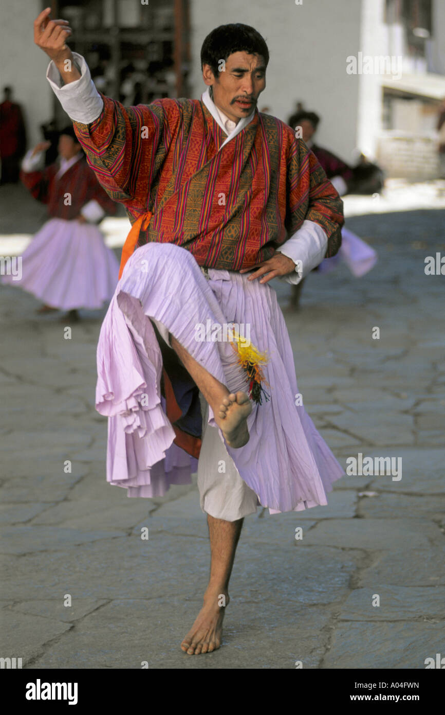 Bhutan Tongsa tsechu festival religious dancer Stock Photo - Alamy