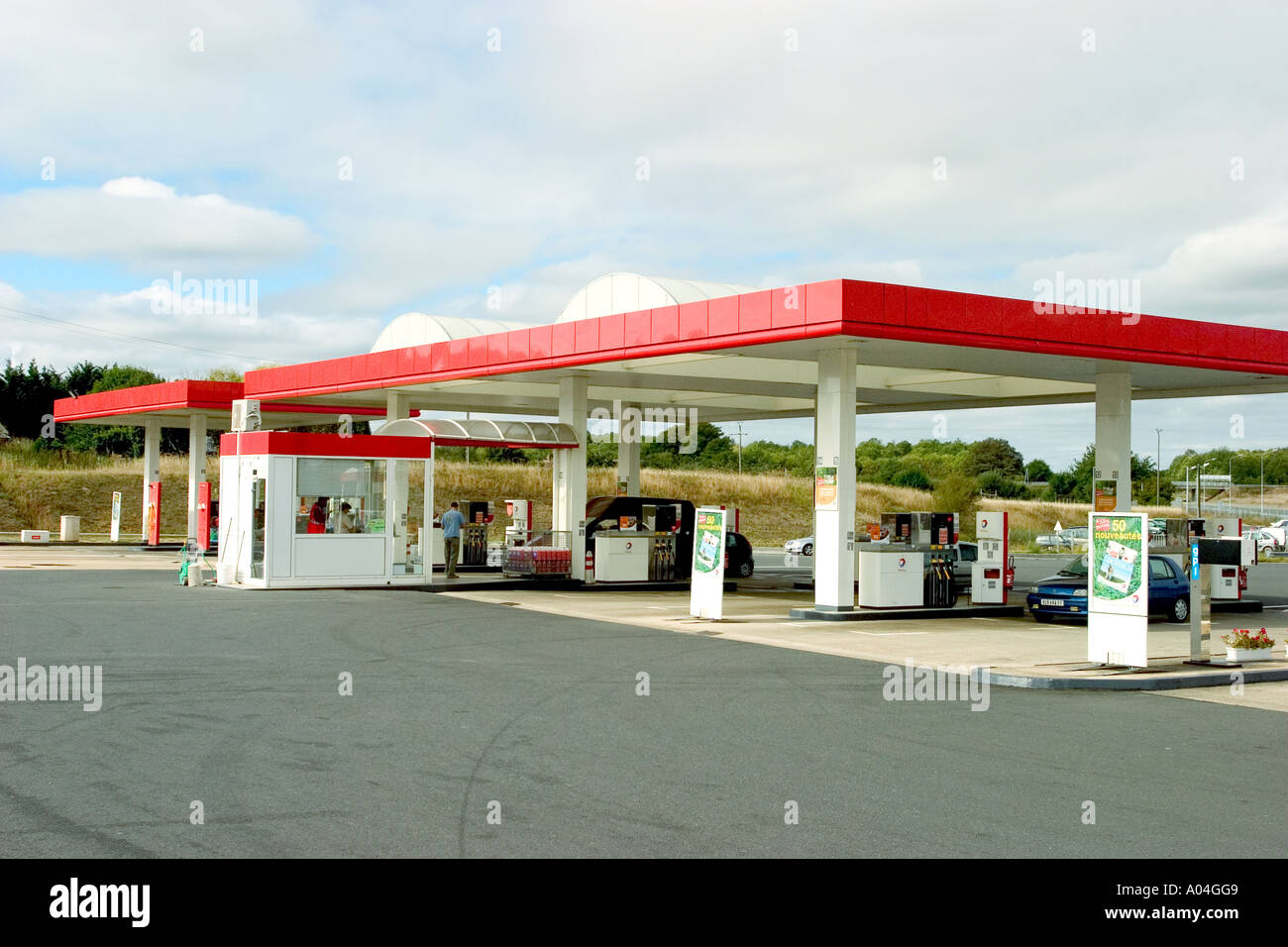 modern french gas station france Stock Photo - Alamy