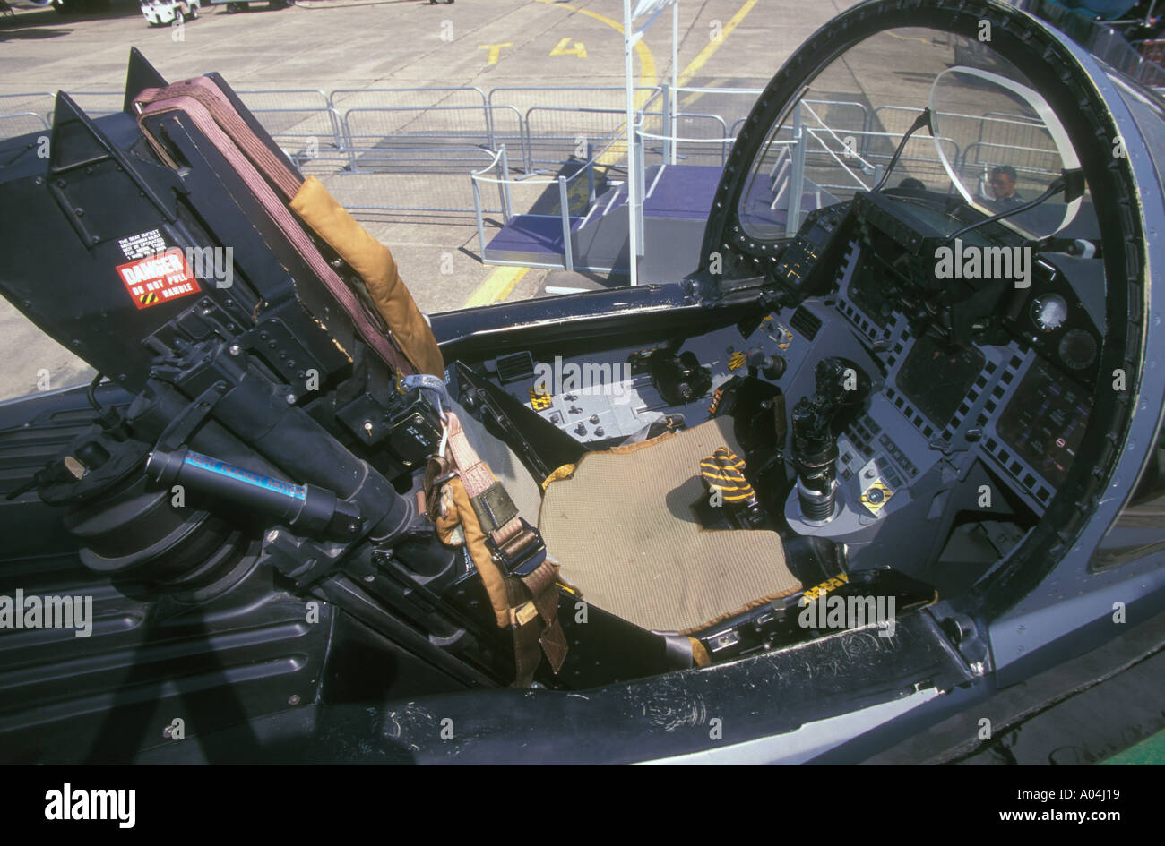 Cockpit of the Typhoon Eurofighter at Paris Air Show Stock Photo - Alamy
