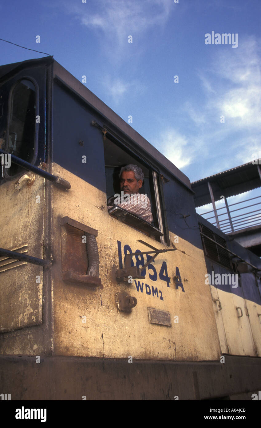 Train driver Rajasthan India Stock Photo - Alamy