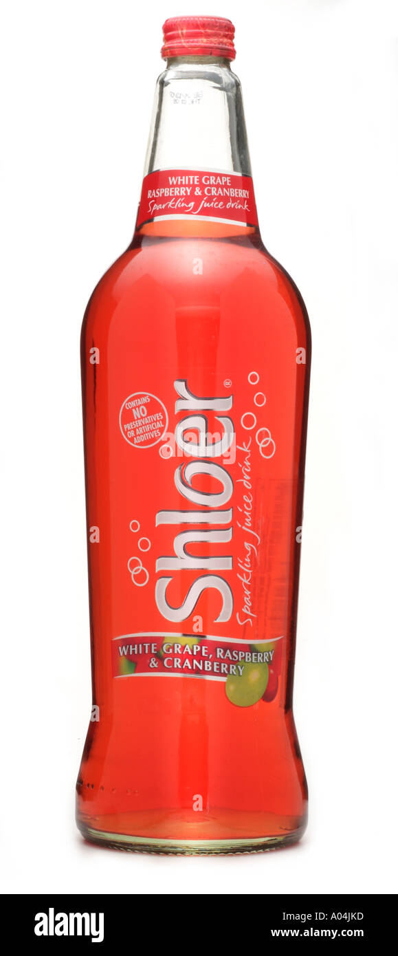 bottle red grape fruit juice shloer sparkling drink Stock Photo - Alamy