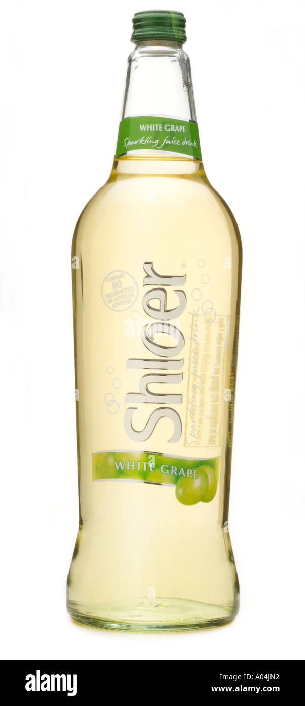 bottle white grape fruit juice shloer sparkling drink Stock Photo - Alamy