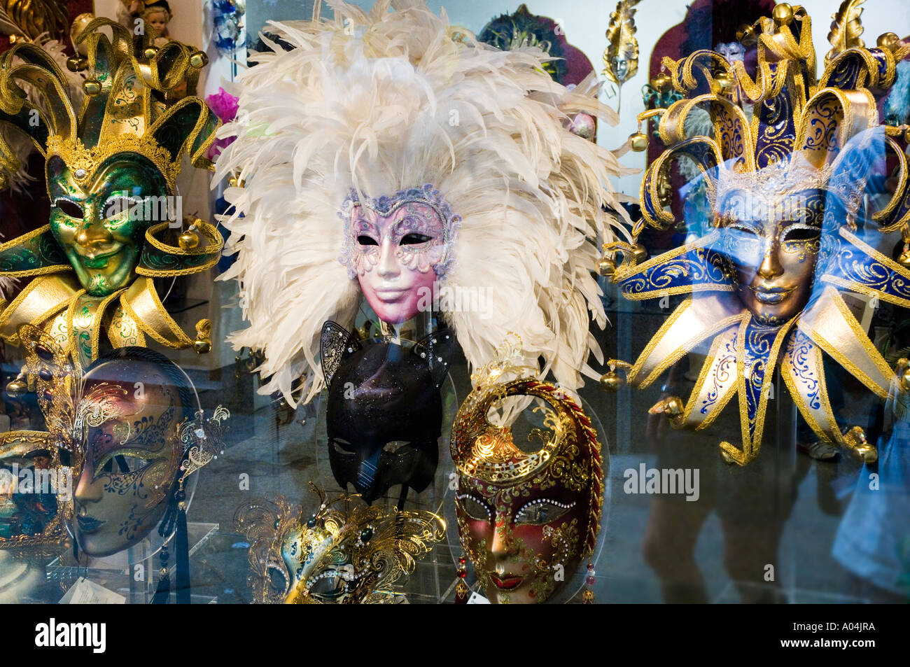 A Display of Theatrical Masks in Venice, Venezia, Italy Stock Photo - Alamy