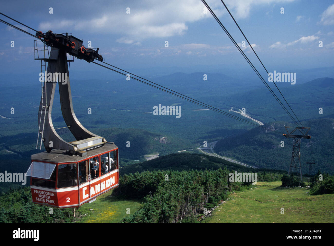 CANNON MOUNTAIN AERIAL TRAMWAY, FRANCONIA NOTCH STATE PARK IN WHITE ...