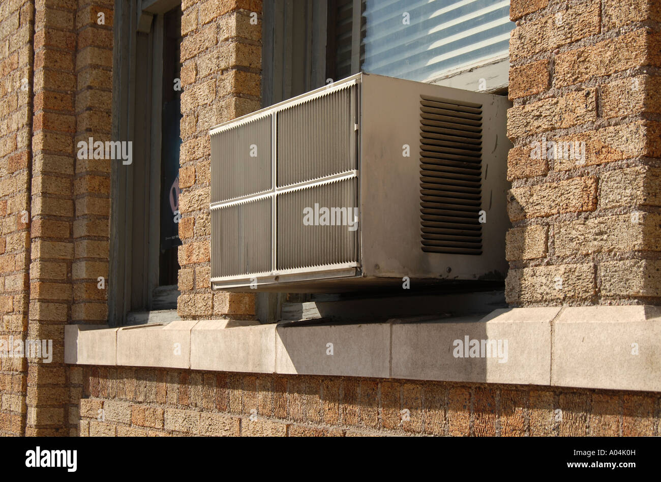 Air Conditionong unit, office window, Denver, Colorado, USA Stock Photo ...