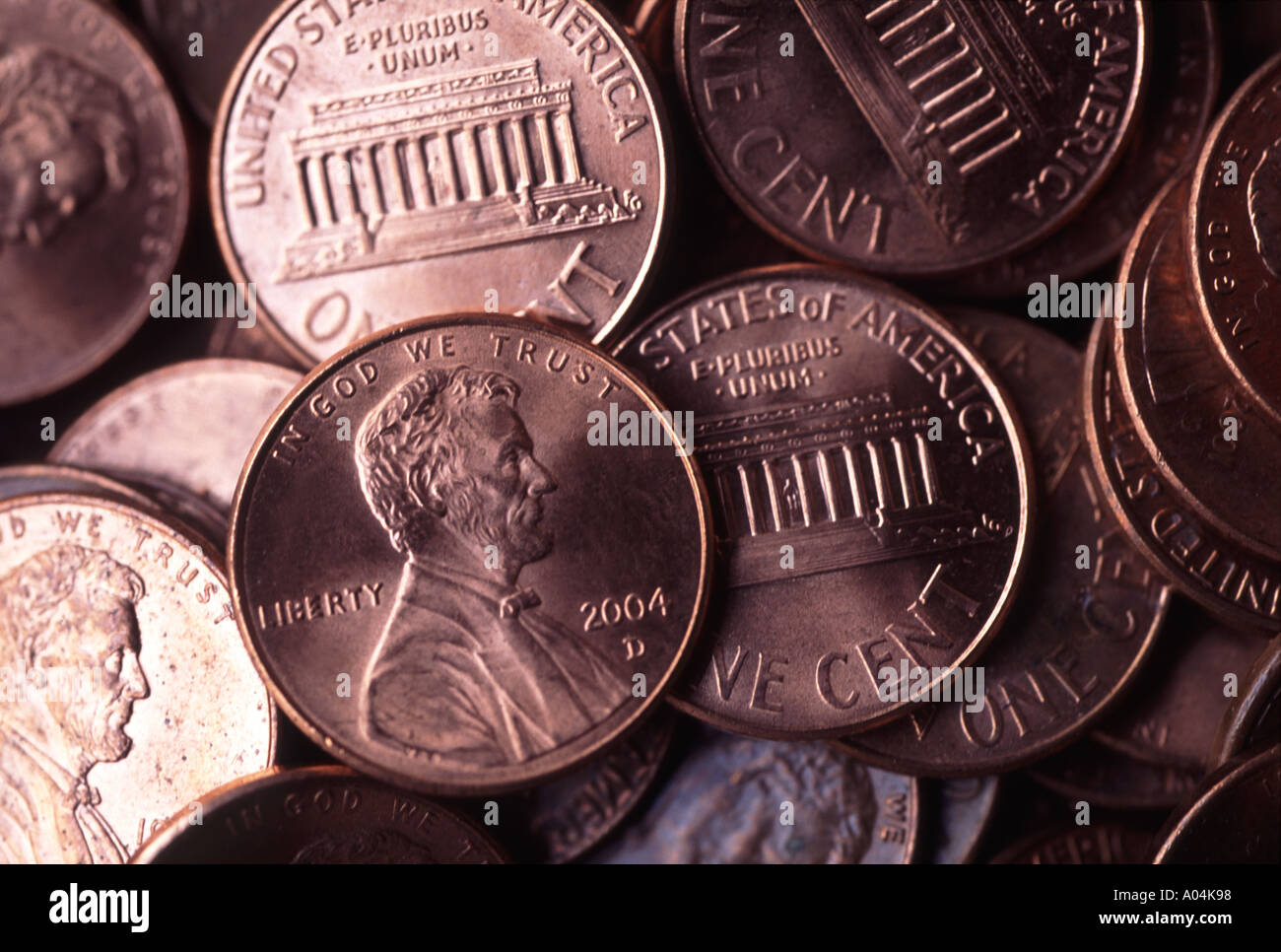 "pile of "United States" cents Stock Photo - Alamy