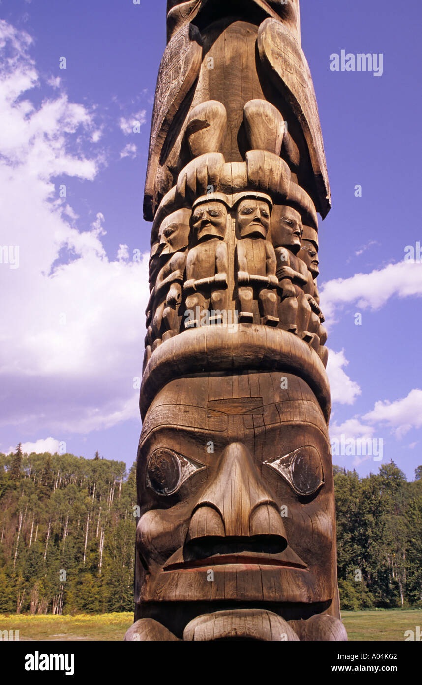 Gitanyow totem poles hi-res stock photography and images - Alamy