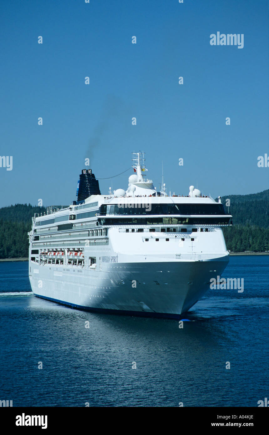 Cruise ship Norwegian Spirit entering harbour Prince Rupert British ...