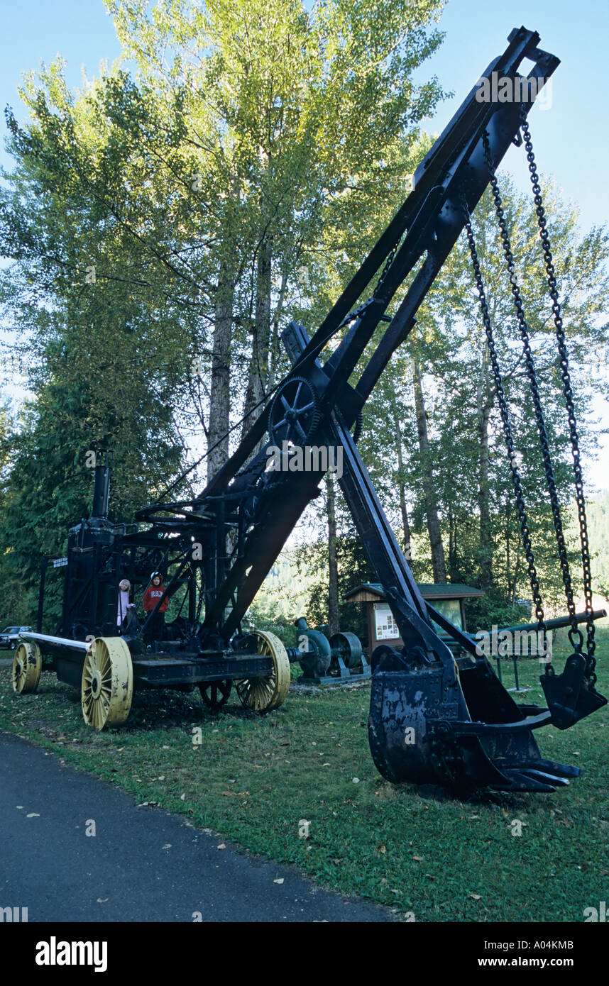 Historic mining display Cedar Point Provincial Park Quesnel Lake ...