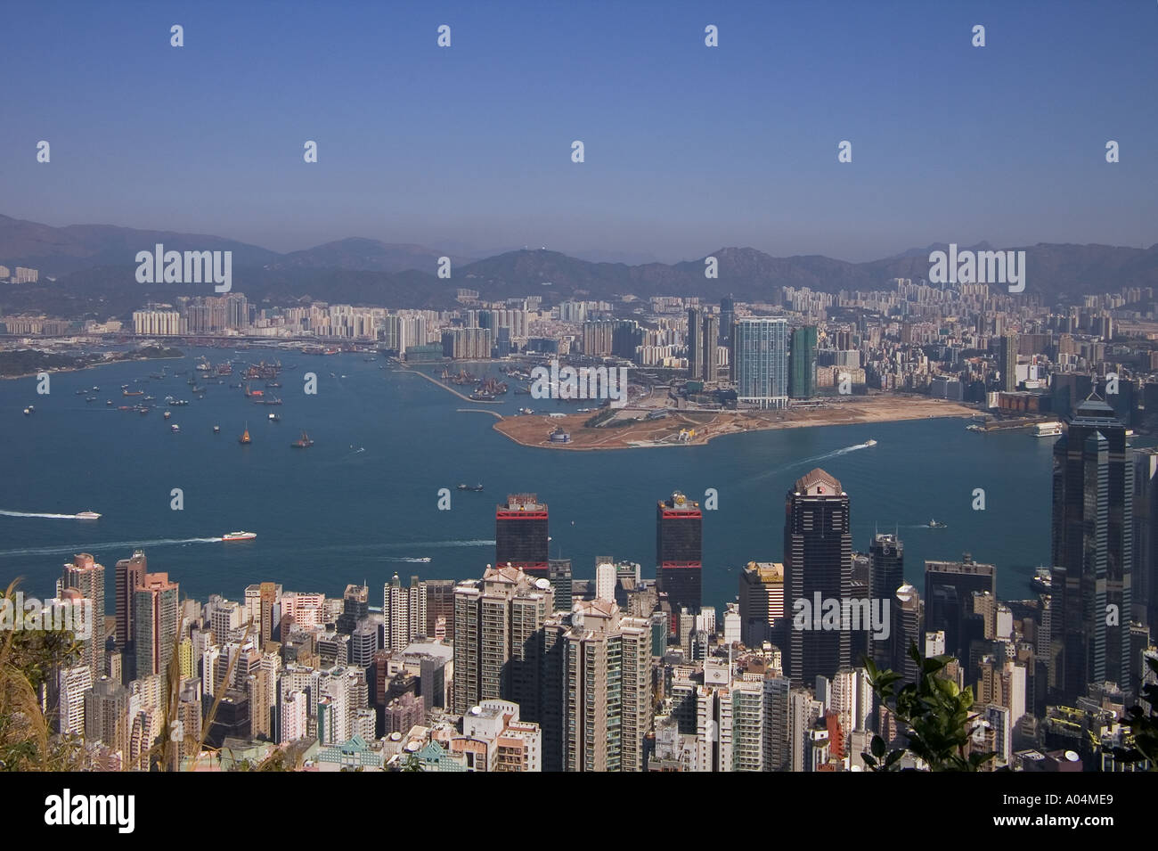 dh Hong Kong harbor SHEUNG WAN HONG KONG Office block tower skyscrapers ...