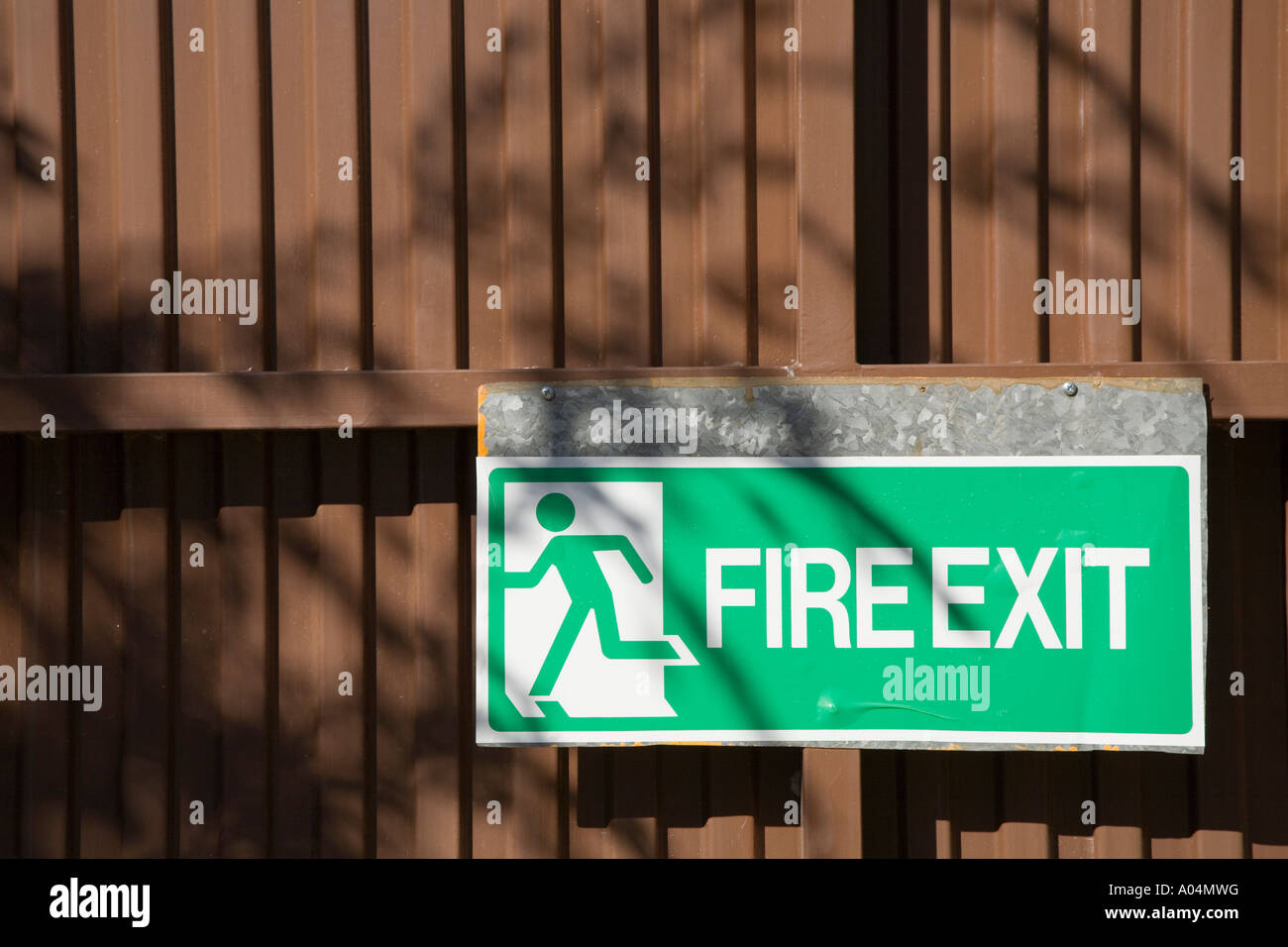 Fire Exit sign in public area Stock Photo - Alamy