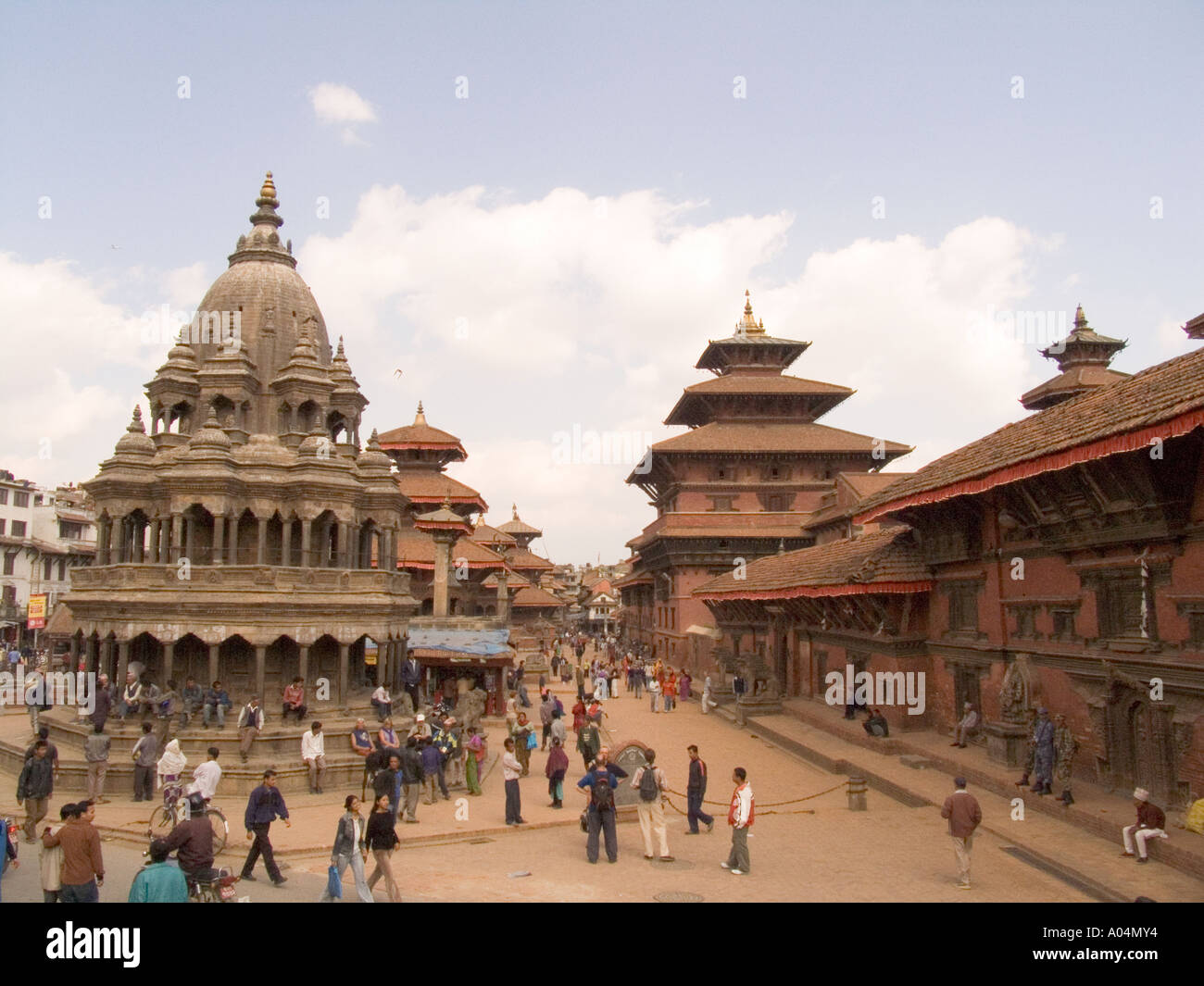 PATAN NEPAL November Looking down on the Chyasim Deval Temple in Durbar ...