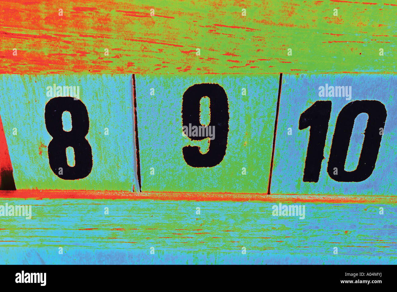 Numbers eight nine ten Stock Photo - Alamy