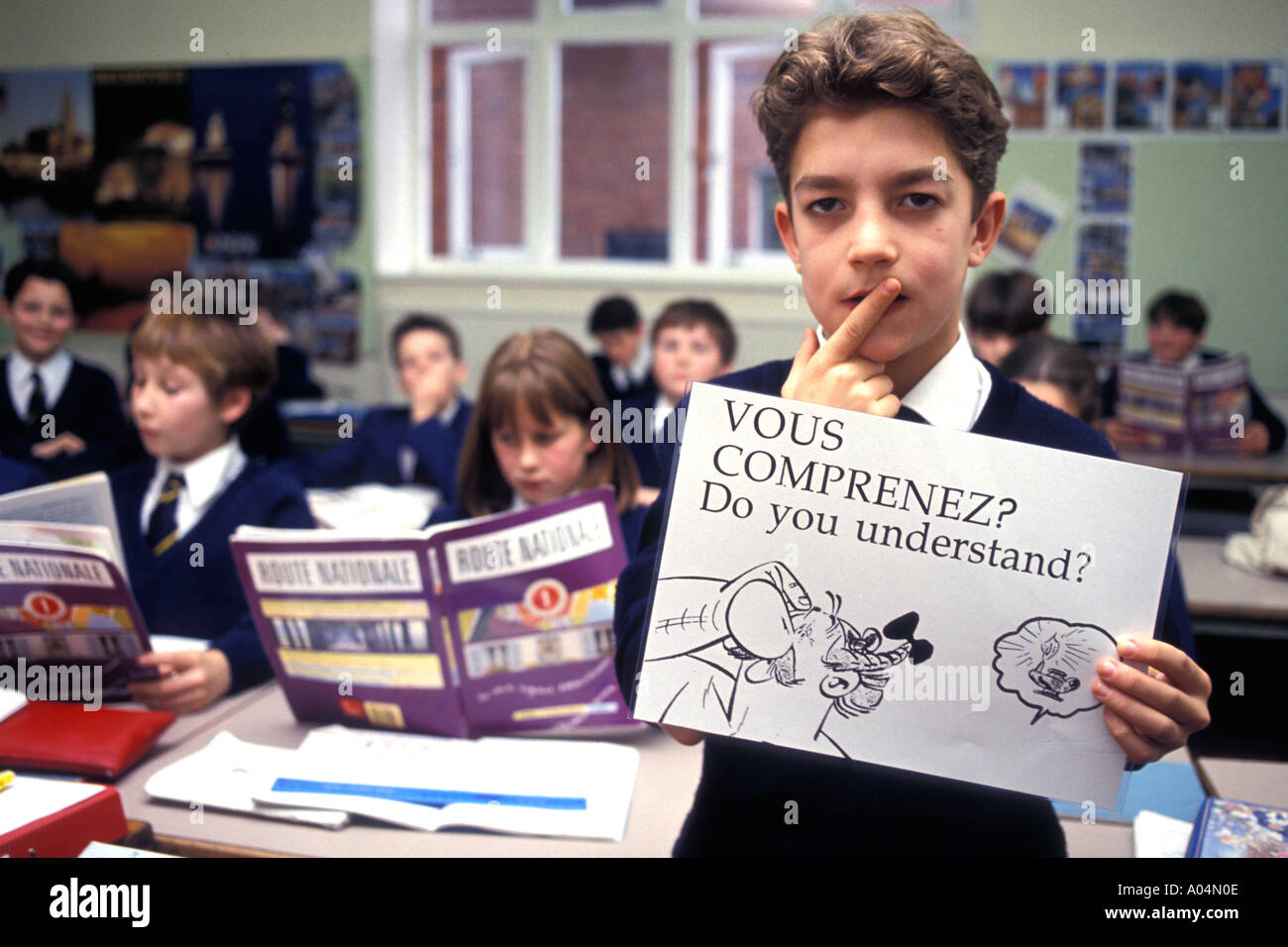 Language Teaching In Secondary School Classroom Stock Photo Alamy
