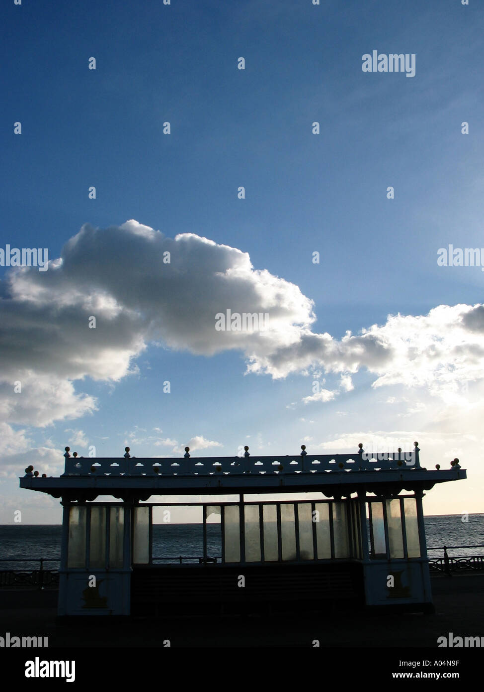 Brighton Covered Bench Stock Photo - Alamy