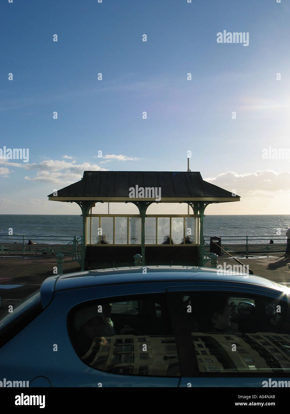 Brighton Covered Bench Stock Photo - Alamy