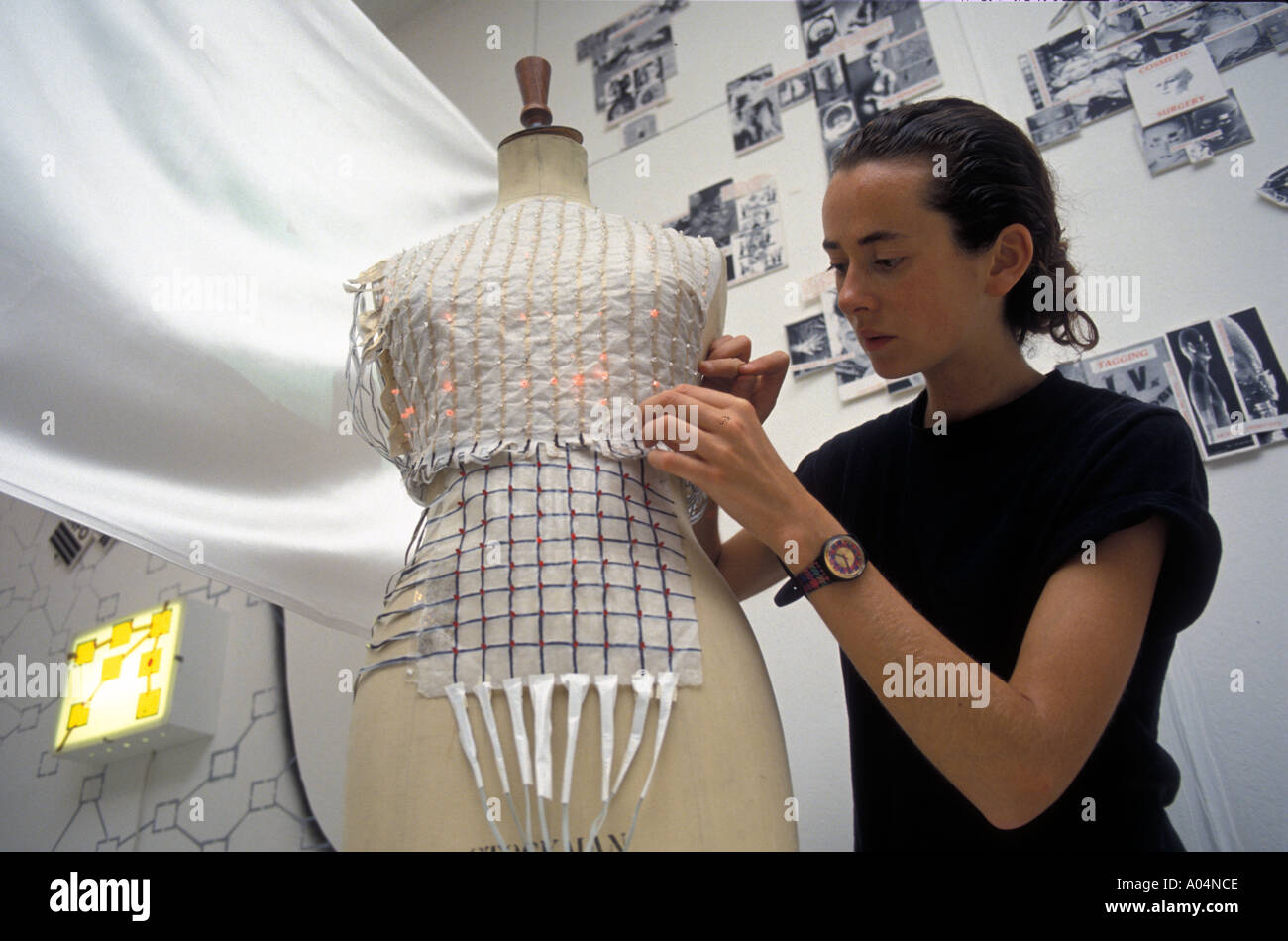 Fashion student designing clothes at college Stock Photo - Alamy