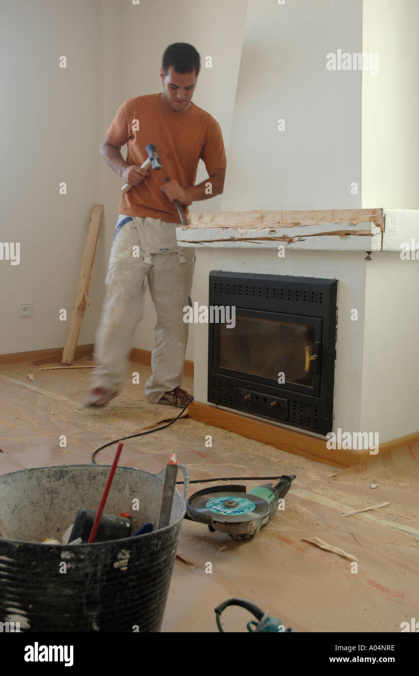 image of a carpenter at work Stock Photo - Alamy