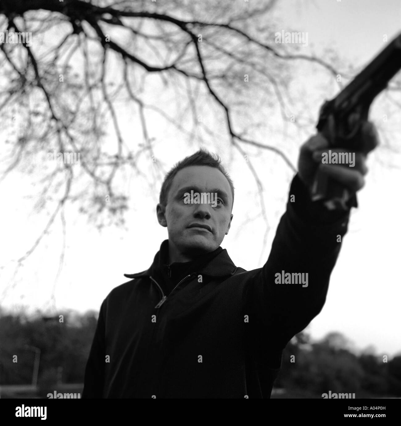 Duel with gun Black and White Stock Photos & Images - Alamy