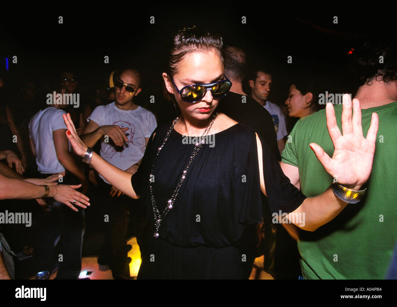 Girl dancing at Foreign Muck at The Key nightclub London Stock Photo ...
