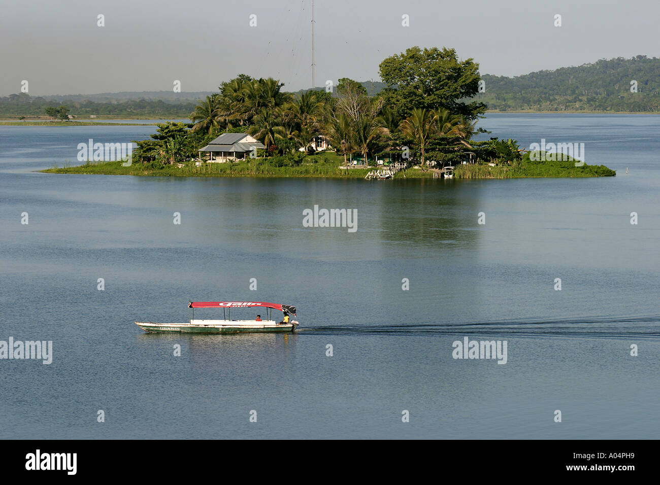 Guatemala. Flores lake Stock Photo - Alamy