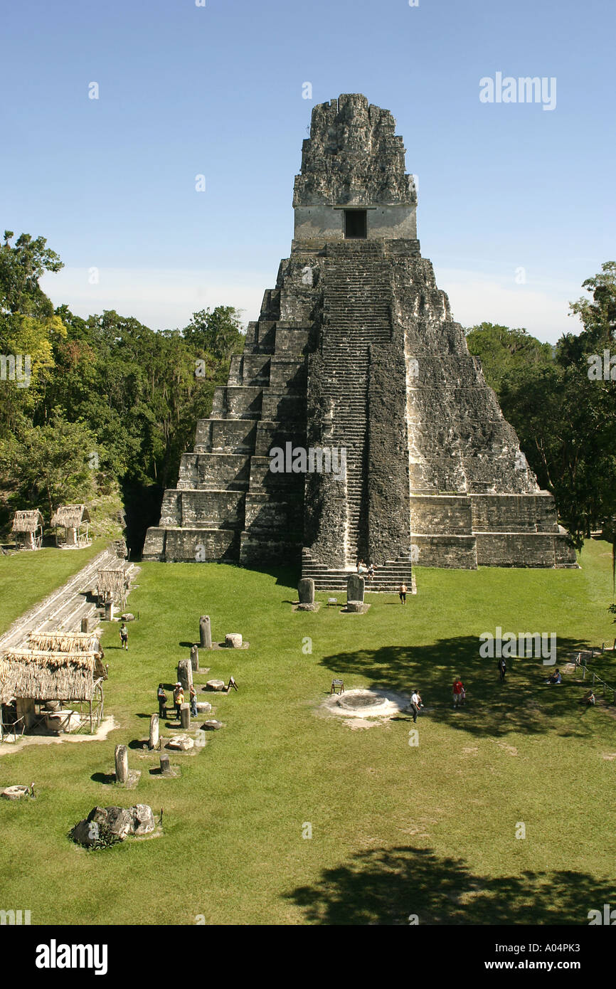 Guatemala. Tikal. Temple 1 Stock Photo - Alamy