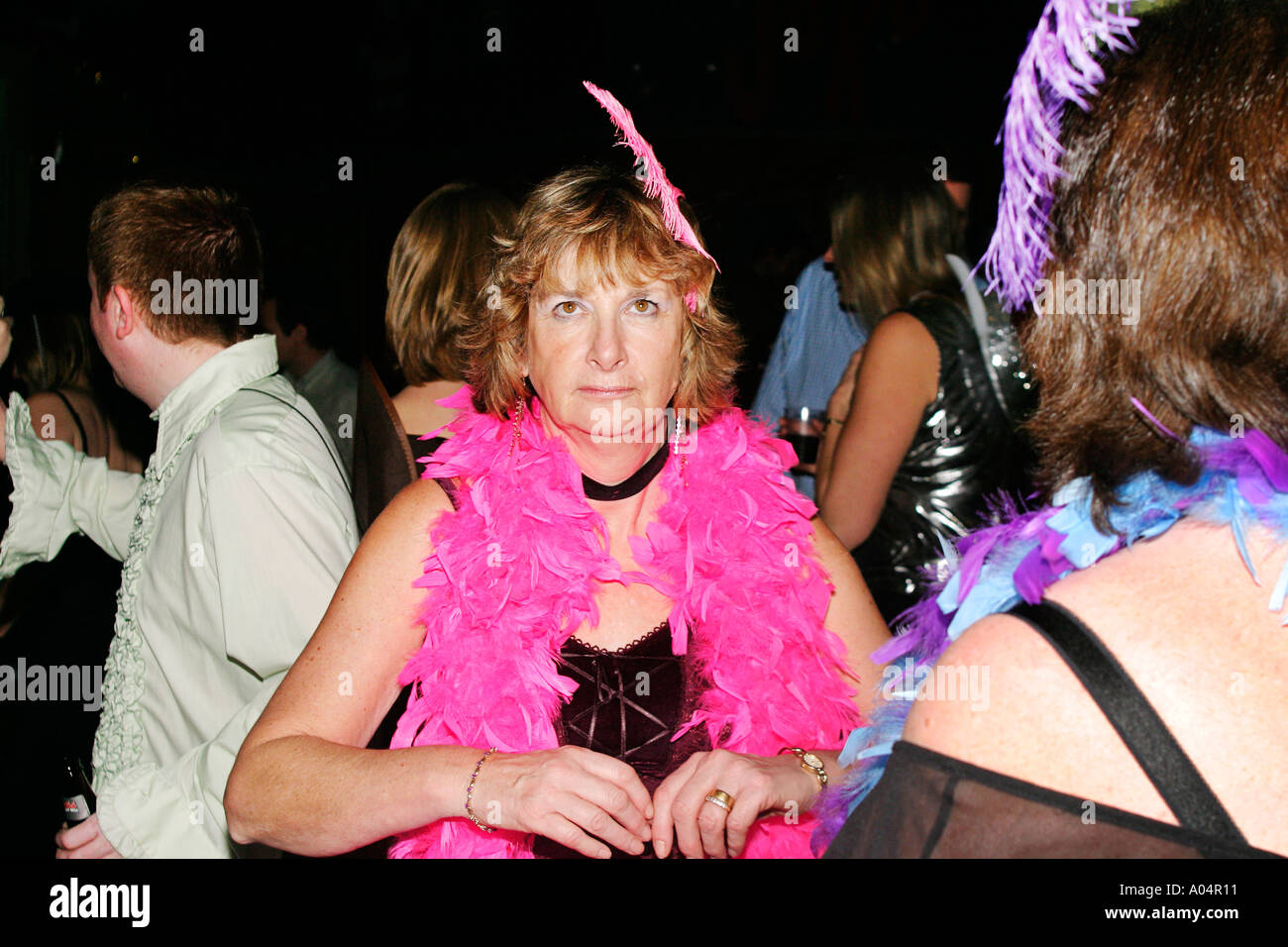Lady in fancy dress at 1970s Extravaganza at Butlins Bognor Regis Stock ...