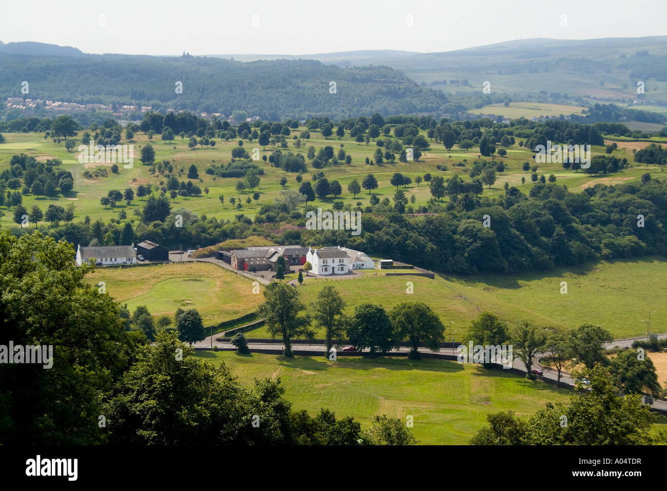 Scene taken of farmland from the world famous Stirling Castle in ...