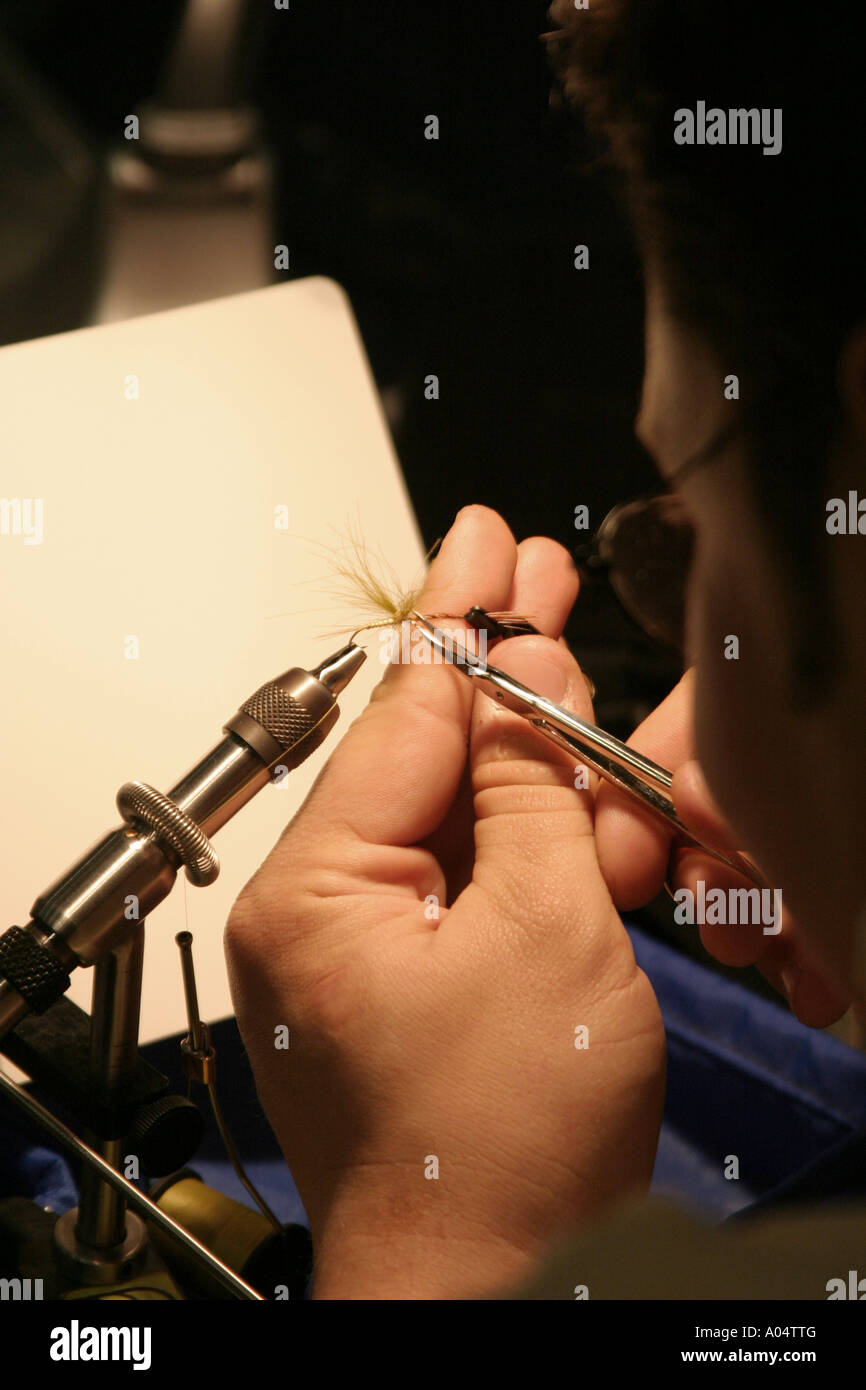 Fly tying technique hi-res stock photography and images - Alamy