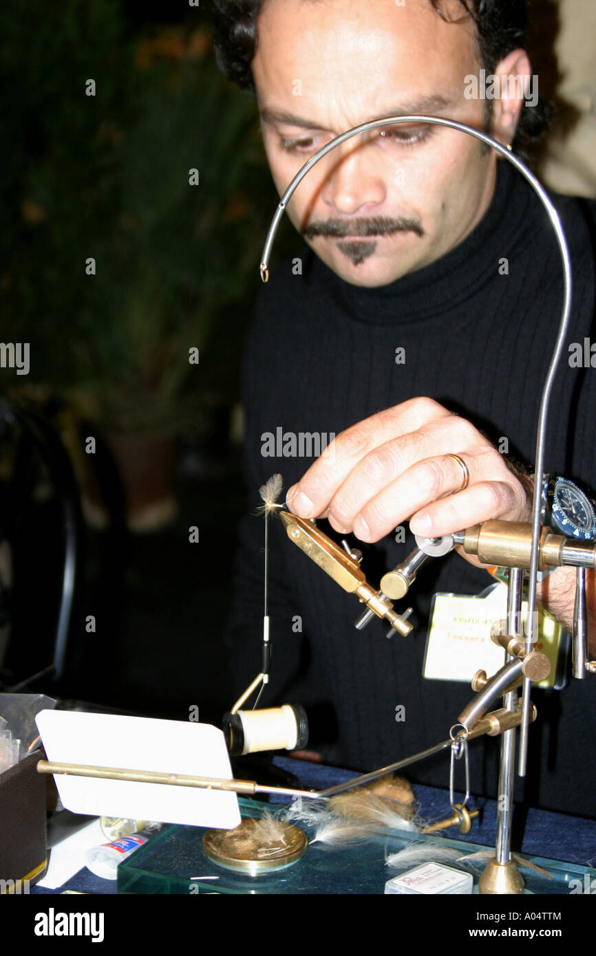 Fly tying technique hi-res stock photography and images - Alamy