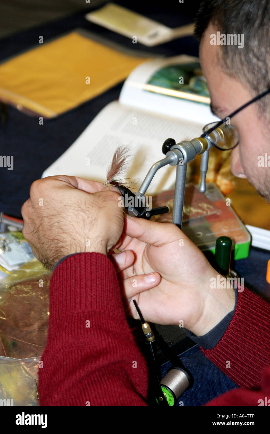 Fly tying technique hi-res stock photography and images - Alamy