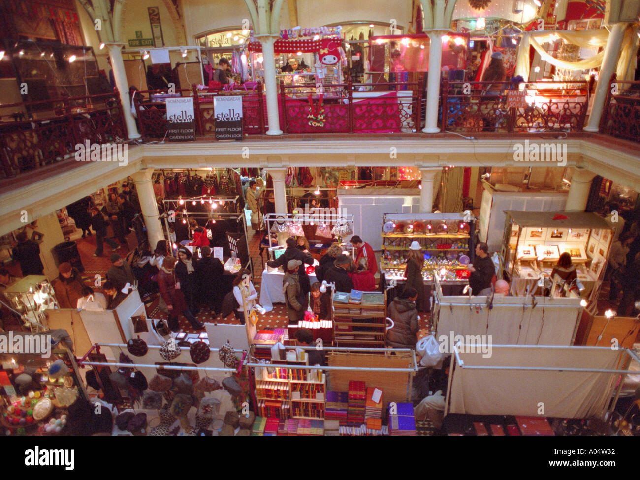 Indoor Stalls in Camden Lock London Stock Photo - Alamy