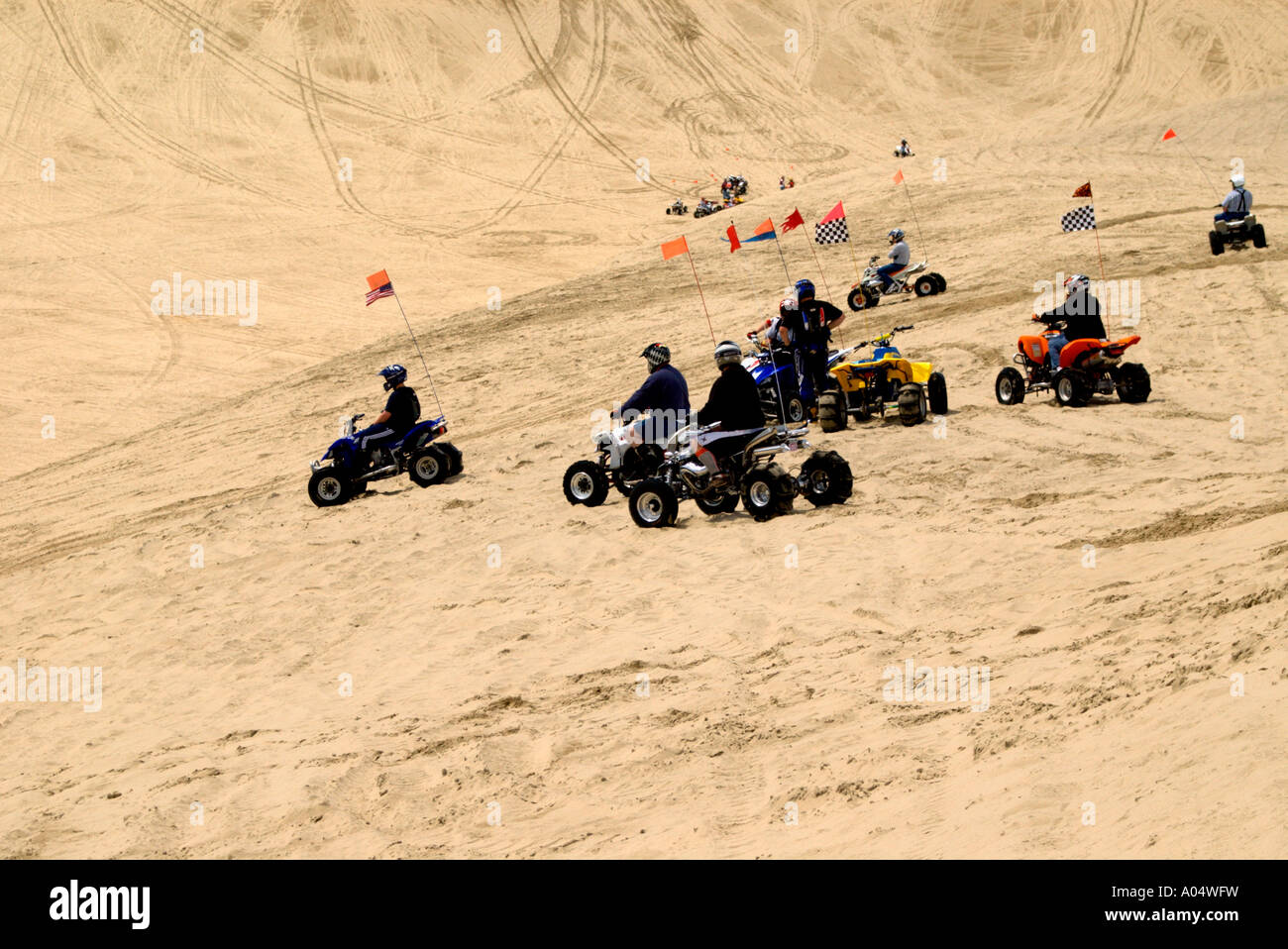 Atvs ready to race on sand dunes hi-res stock photography and images ...