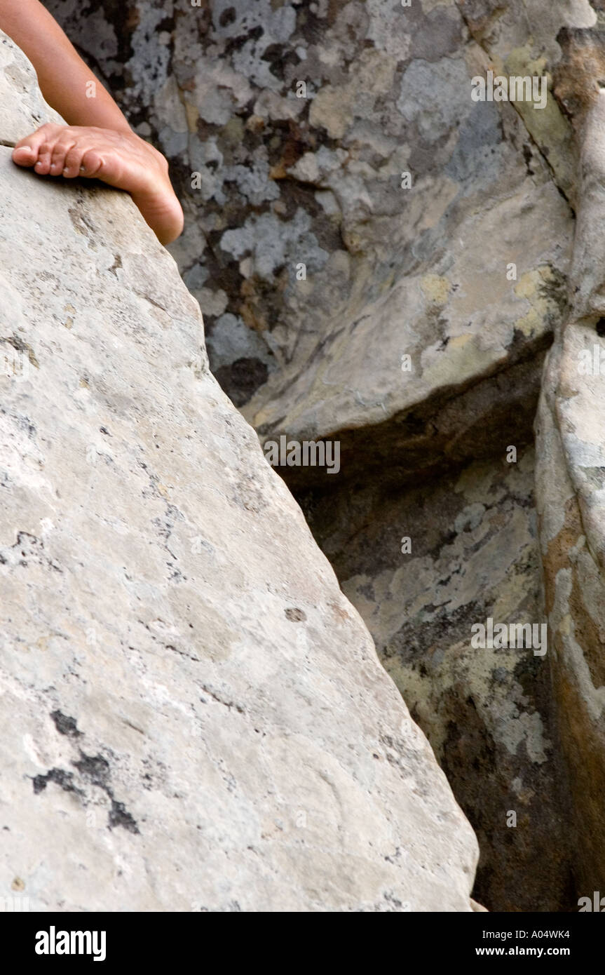 The Foot of a Novice Female Rock Climber - Betis National Park ...