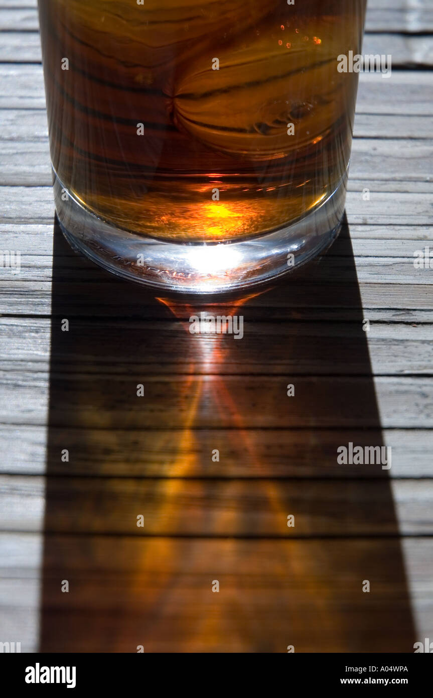 Light coming though a glass Stock Photo - Alamy