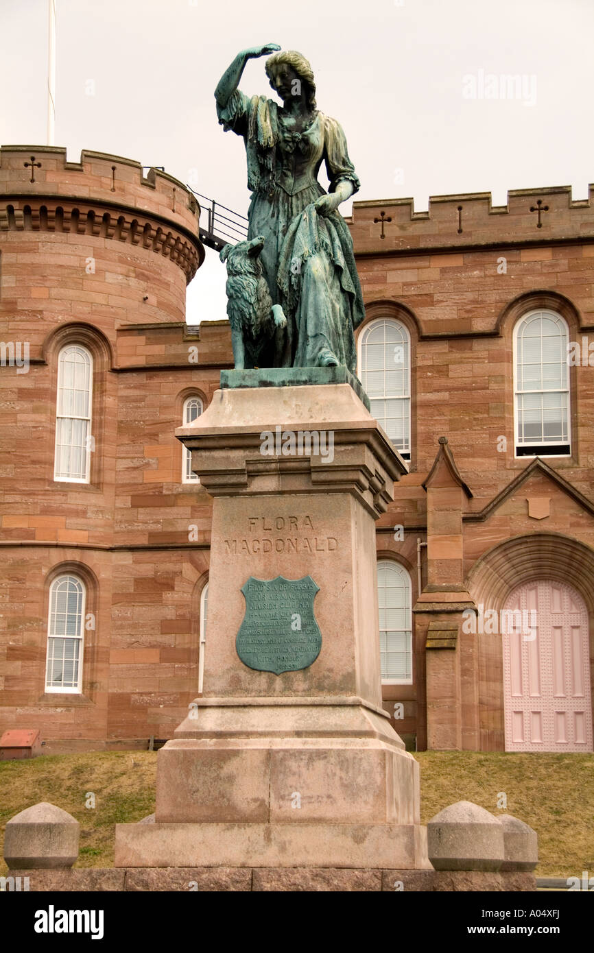 Statue to heroine Flora Macdonald in front of the famous Inverness ...