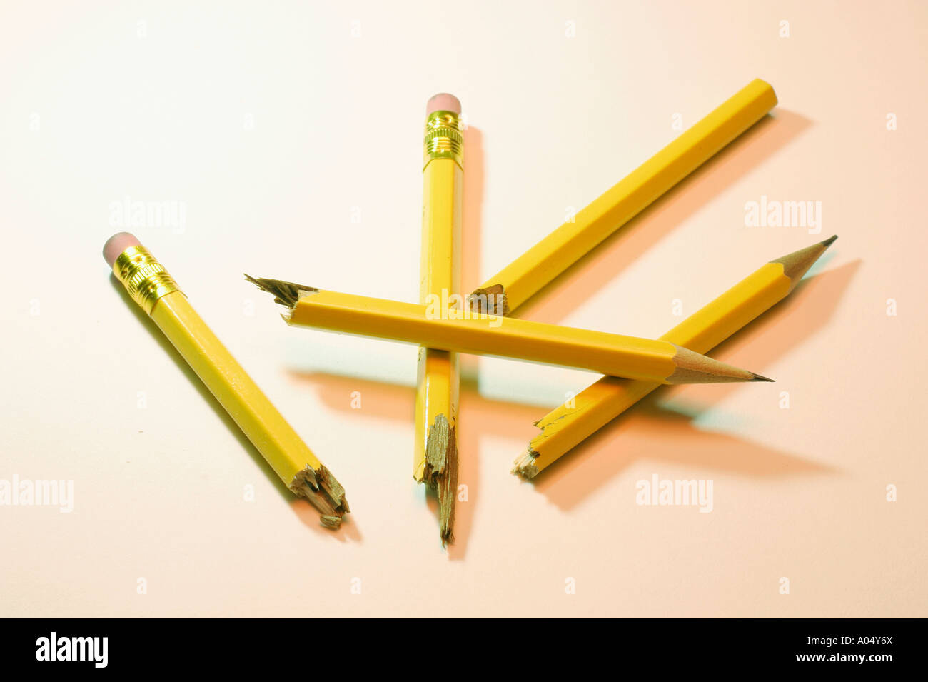 Snapped pencils hi-res stock photography and images - Alamy