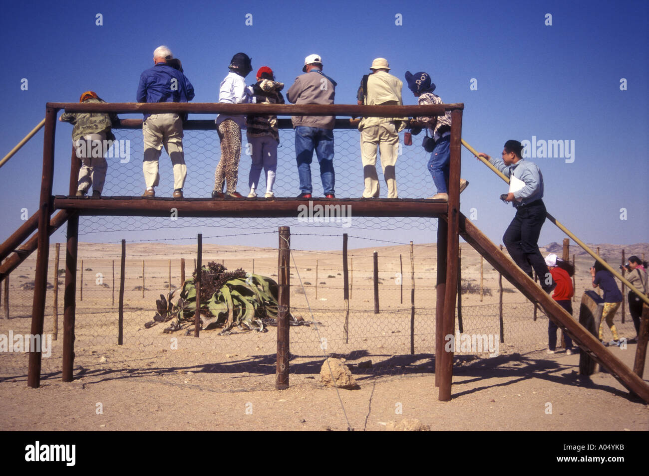 Group of Japanese tourists on viewing platform to view and photograph ...