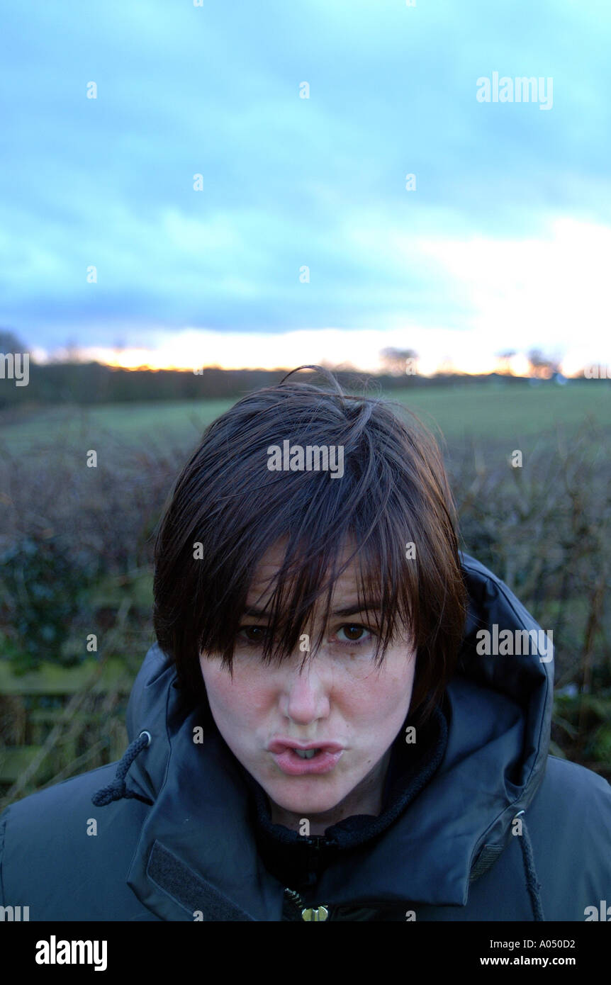 female face expression Stock Photo - Alamy
