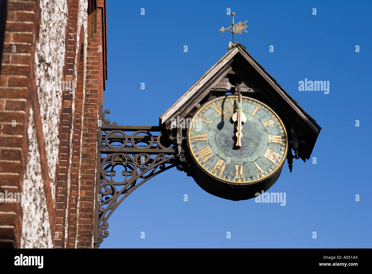 Clock. Lewes High Street, East Sussex England Stock Photo - Alamy